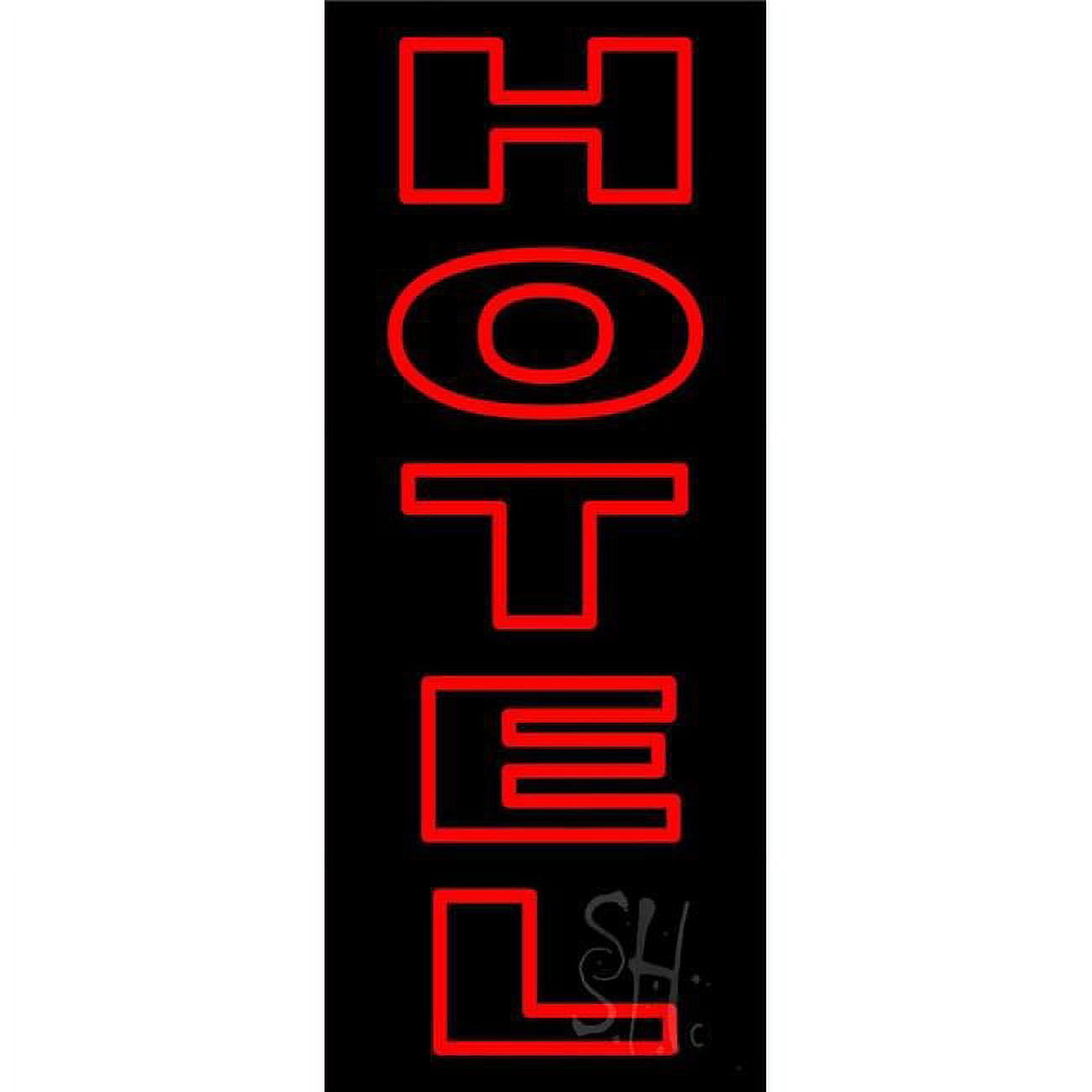 13 x 32 in. Double Stroke Hotel Neon Sign - Red - Walmart.com