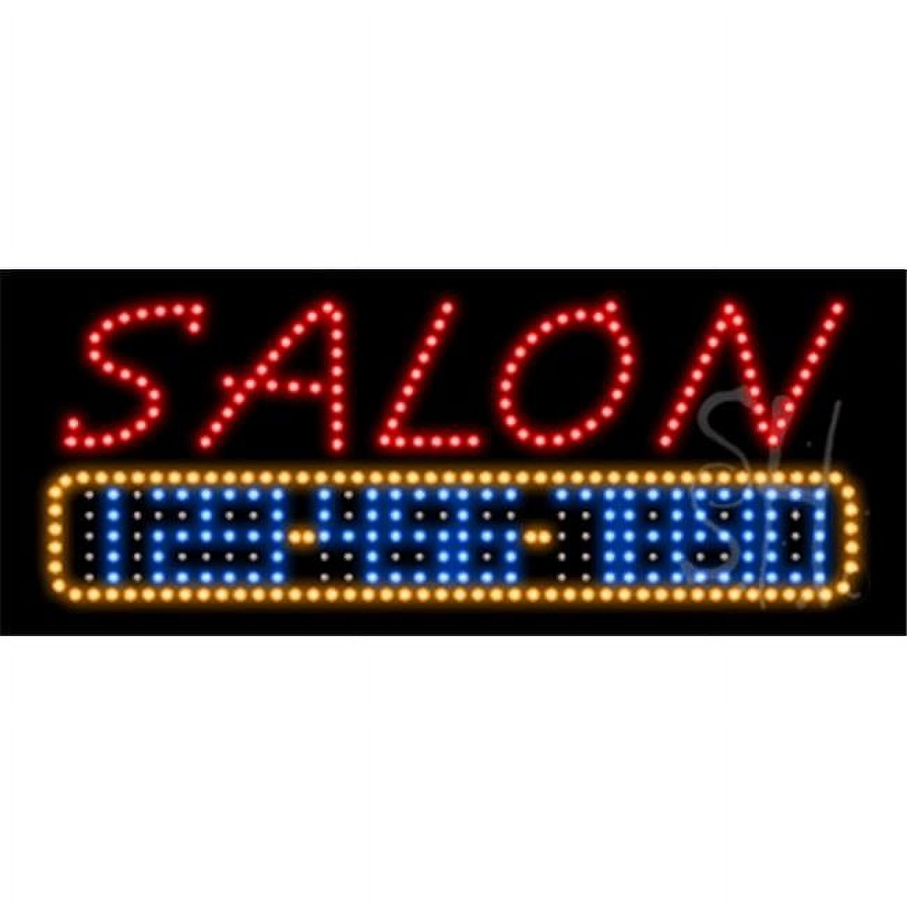 13 x 32 x 1 in. Salon Animated LED Sign - Red, Yellow & Blue - Walmart.com