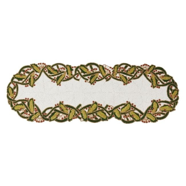 13 x 36 in. Festive Beaded Oblong Table Runner, Multi Color - Walmart.com
