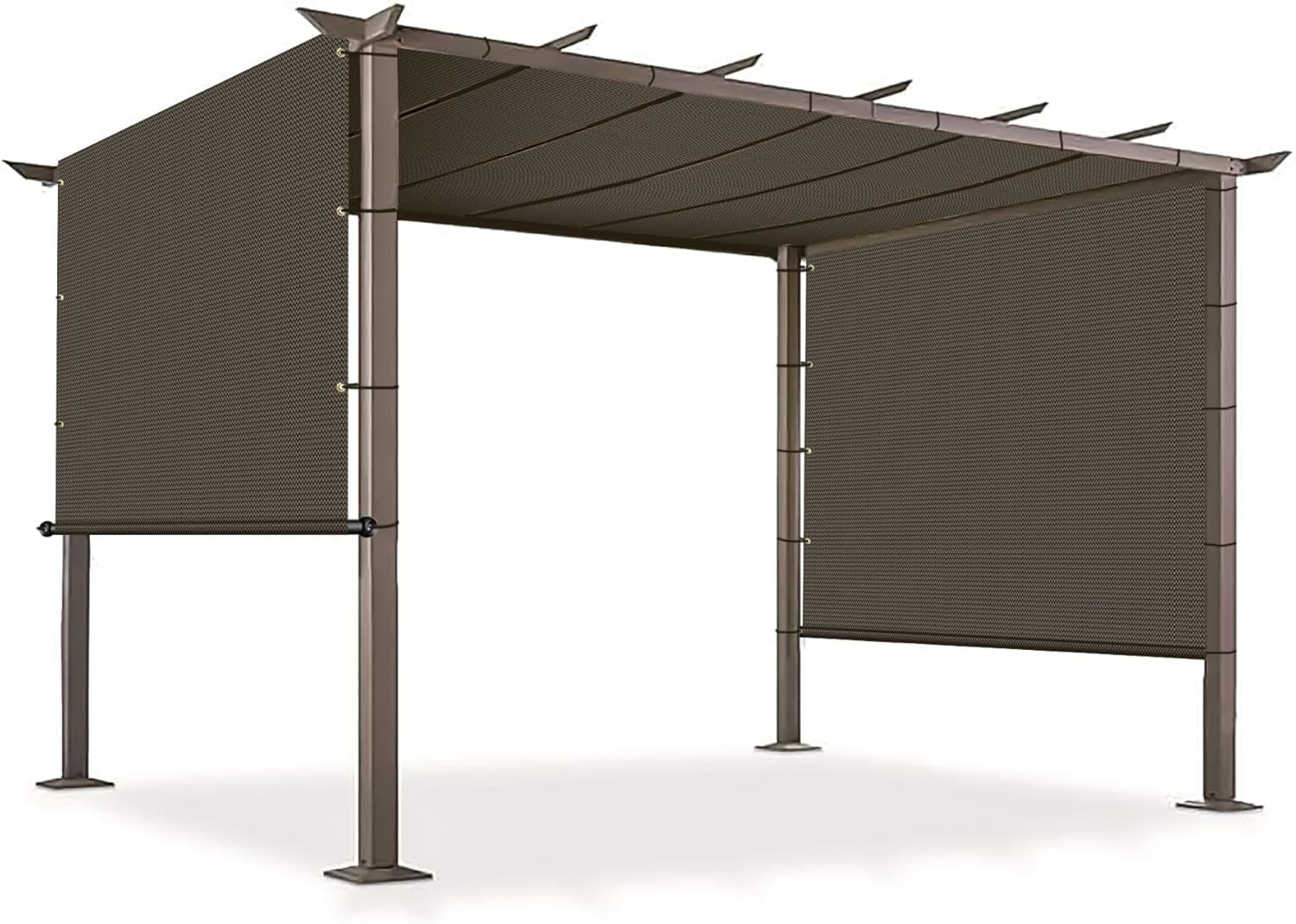 13' x 4' universal pergola shade cover with grommets weighted rods, sun ...