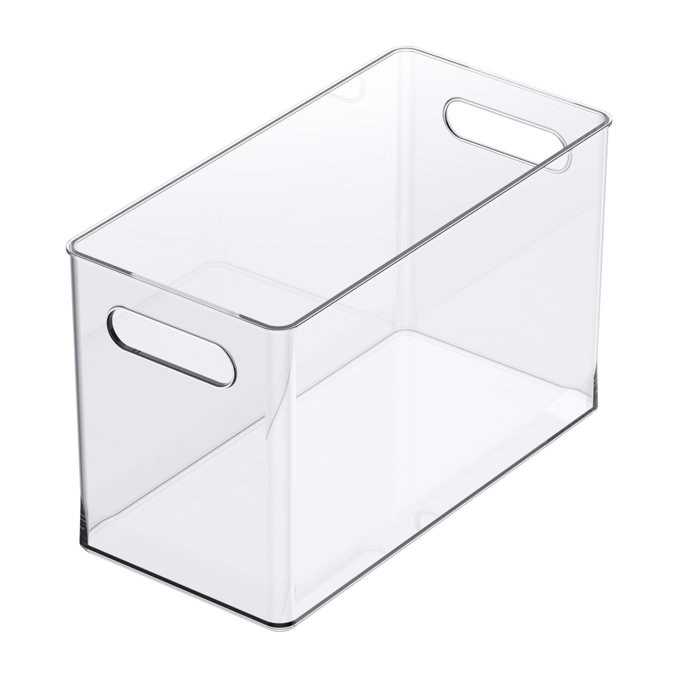13" x 6.5" Clear Storage Bin with Handles by Simply Tidy - Stackable ...