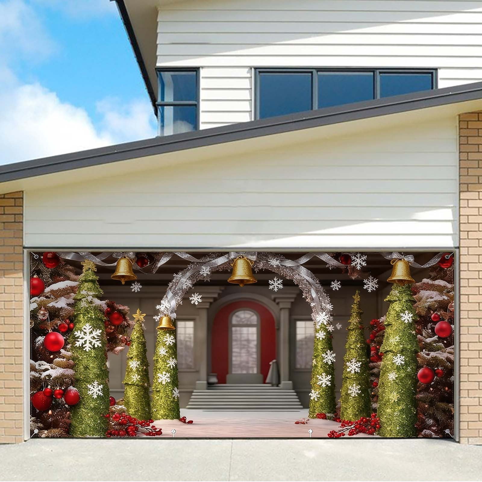13 x 6 ft Christmas Tree Garage Door Decorations Extra Large Xmas ...