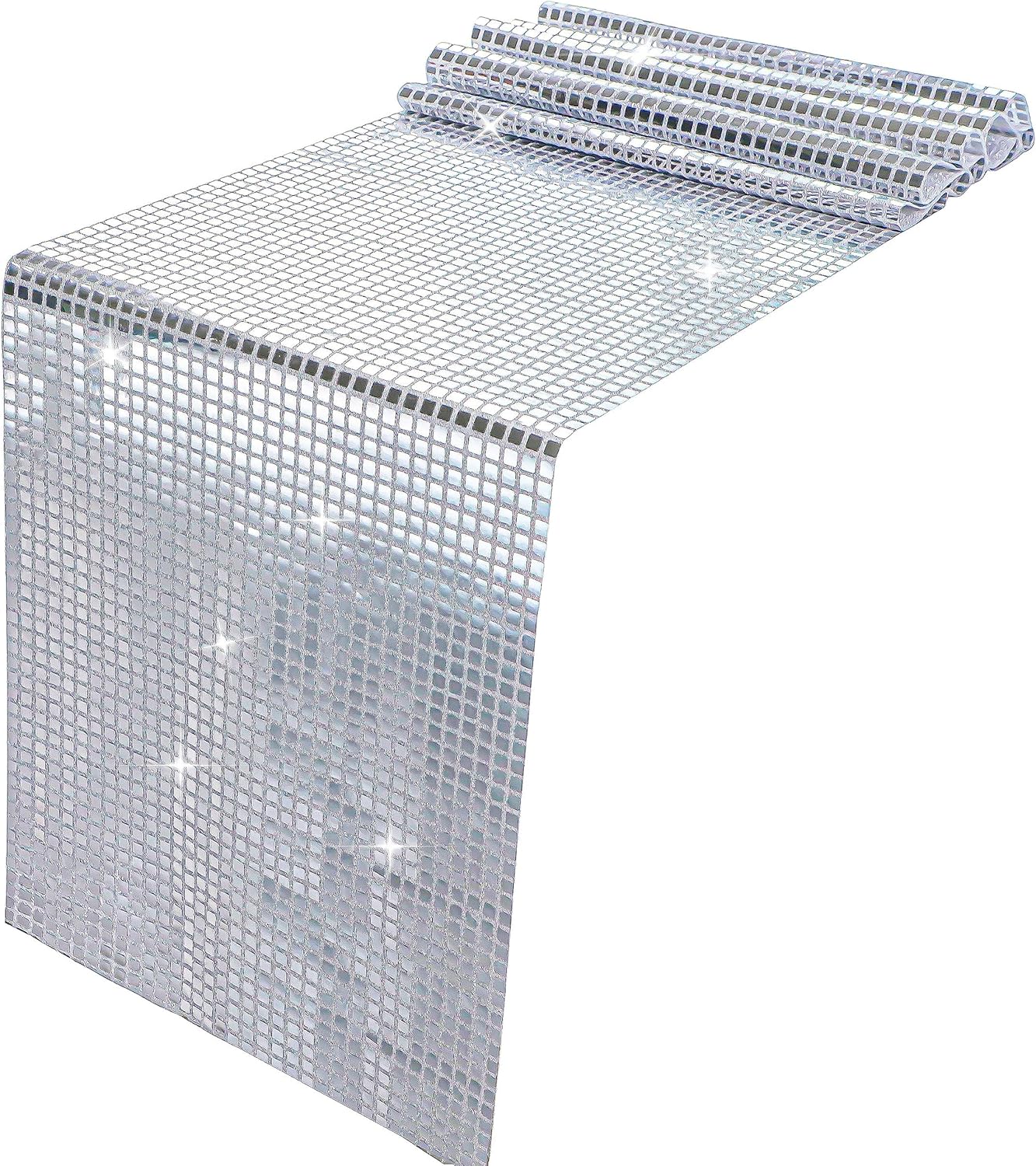 13 x 72 Inch Glitter Disco Party Table Runner Mirrored Table Runner ...