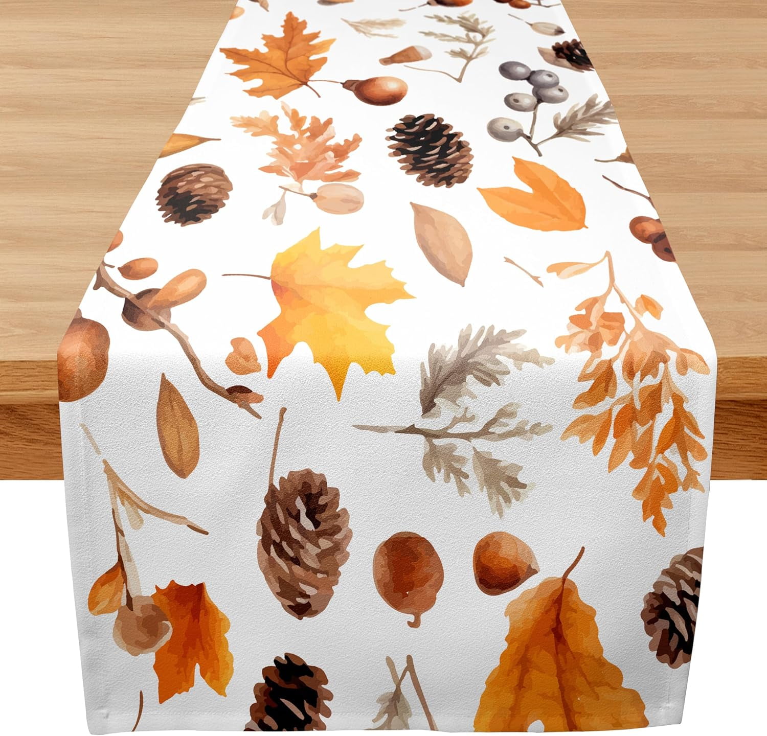 13" x 72" Thanksgiving Pumpkins Table Runner - Rustic Farmhouse Kitchen ...