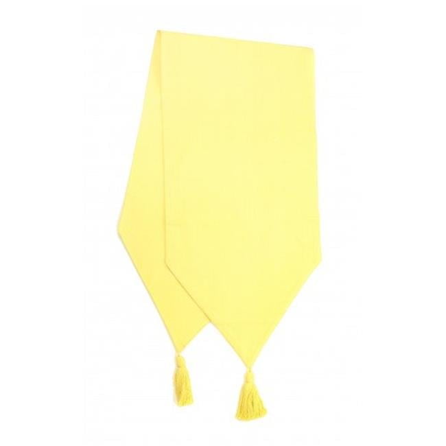 13 x 72 in. Ribbed Table Runner with Tassels, Butter Yellow - Walmart.com