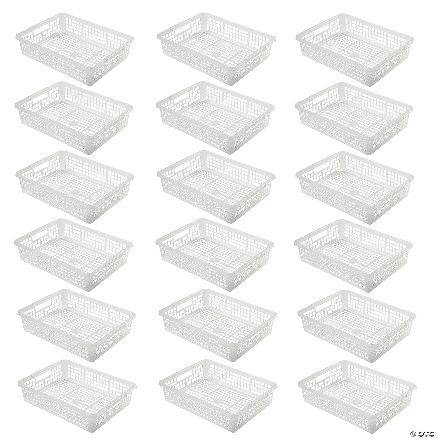 13" x 9 3/4" Bulk 18 Pieces Clear Classroom Storage Baskets with ...