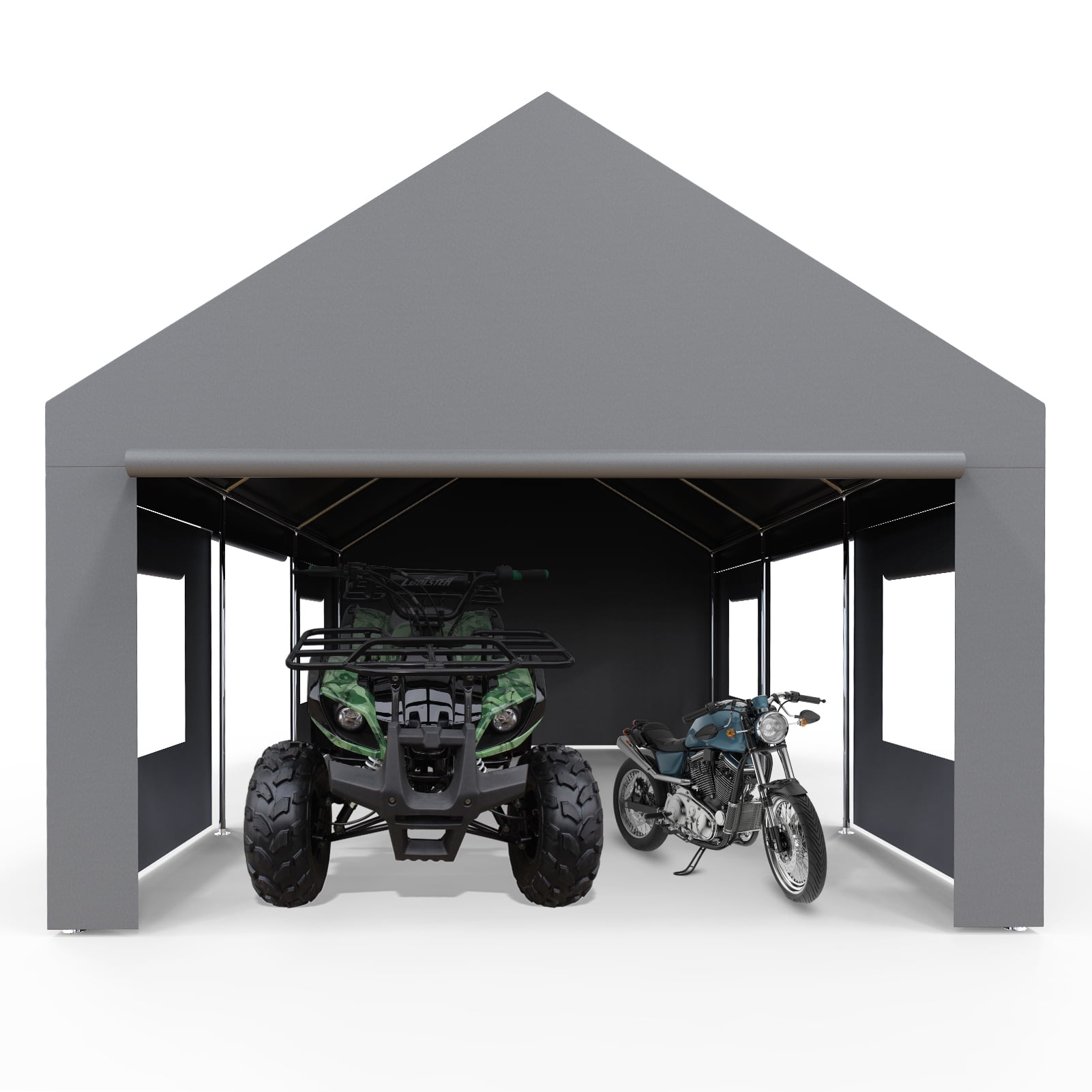 13'x25' Portable Garage, with Heavy Duty Car port Canopy, Height ...