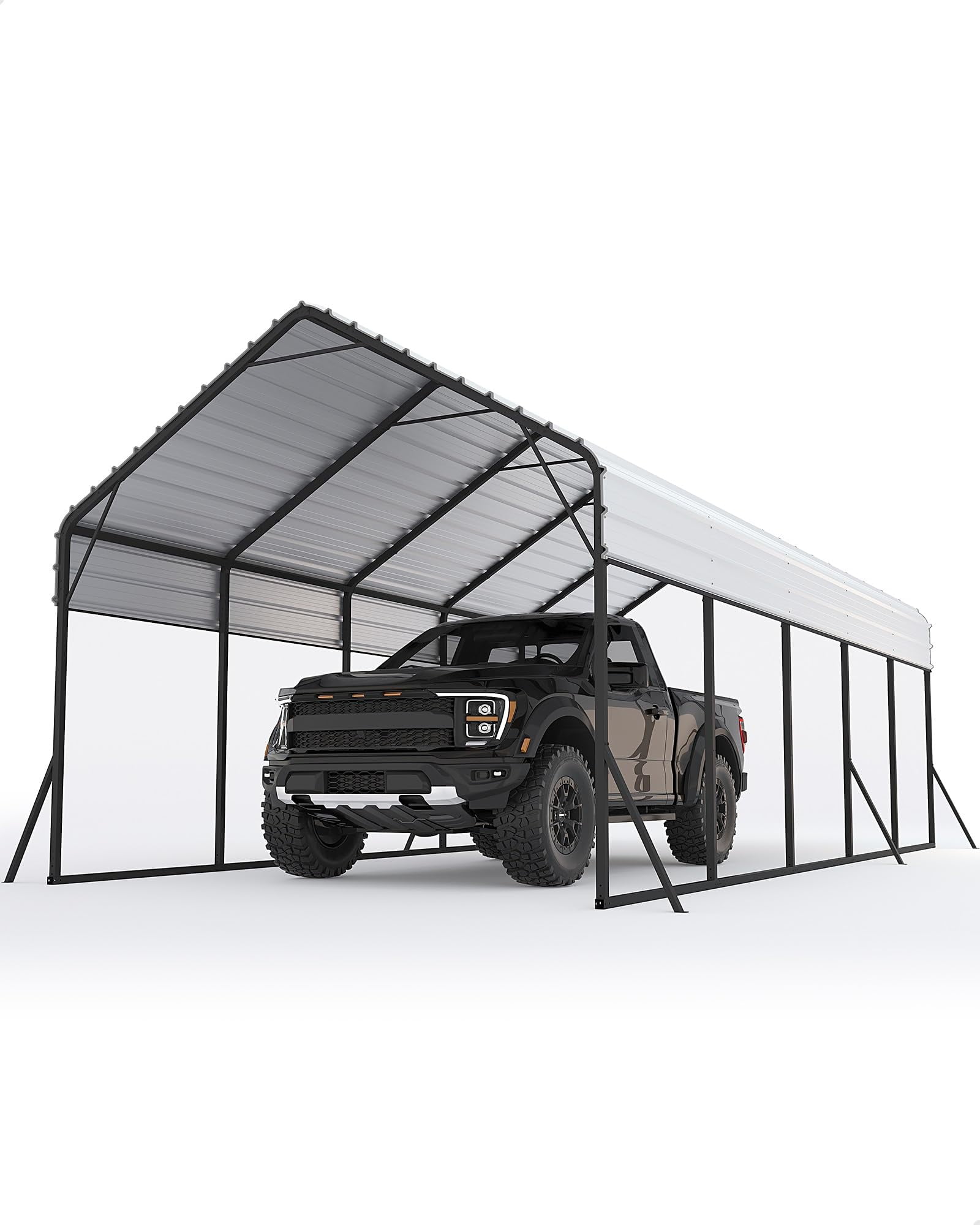 13'x26' Metal Carport Carports, Heavy Duty Garage Outdoor Car Shelter ...