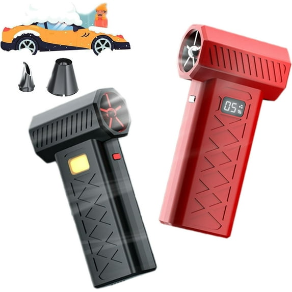 130,000 RPM LED Mini Turbo Snow Blower, Portable Snow Turbo Blower with ...