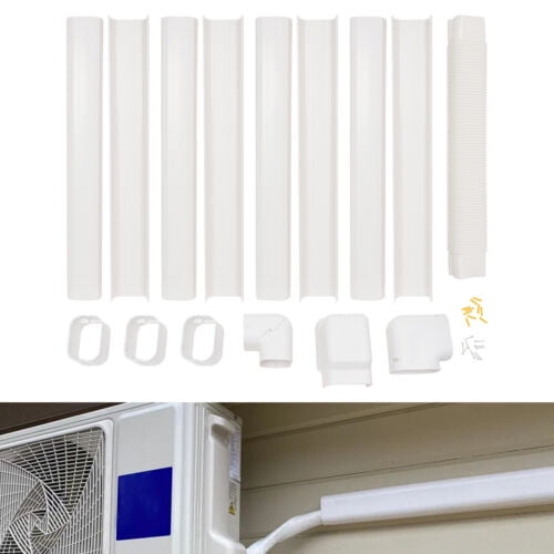 130*80mm AC Decorative PVC Line Set Cover Kit For Mini Split & Heat ...
