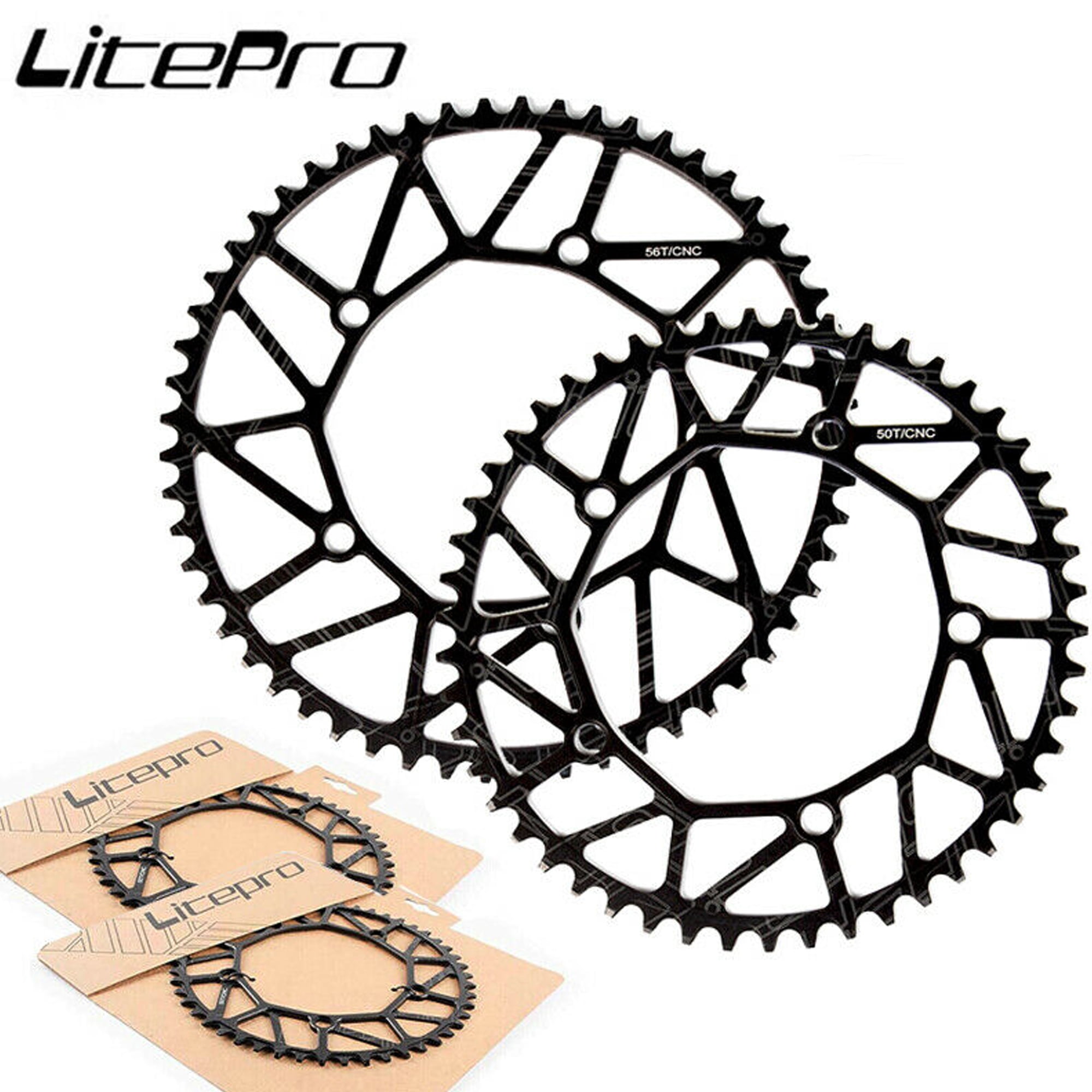 130 BCD Chainring, 50T 52T 54T 56T 58T Folding Road Bike Round Single ...