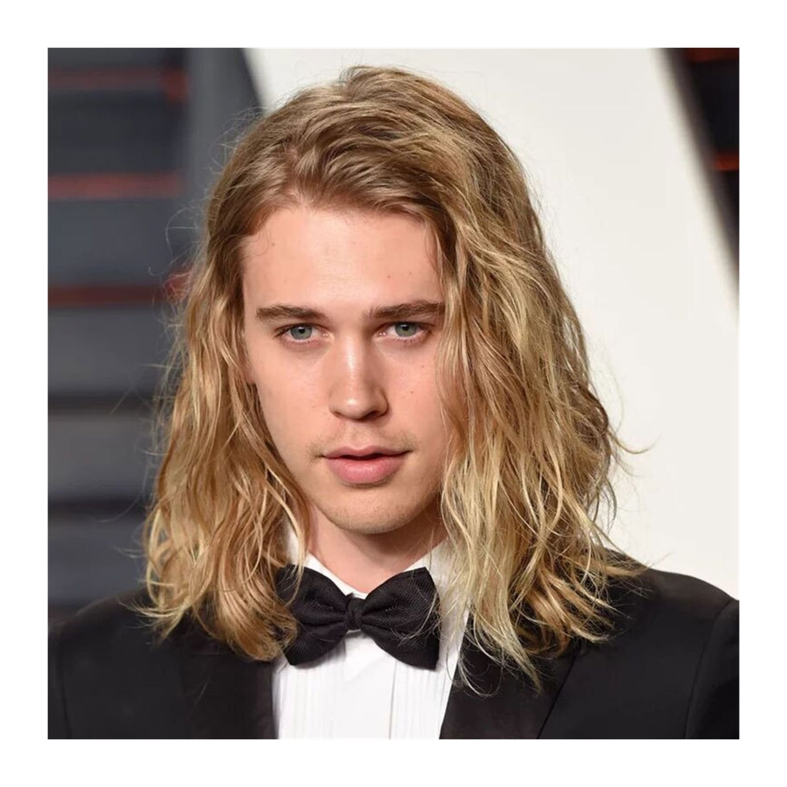 130% Density 12inch Fine Mono Long Human Hair Toupee Men Wig Ombre ...