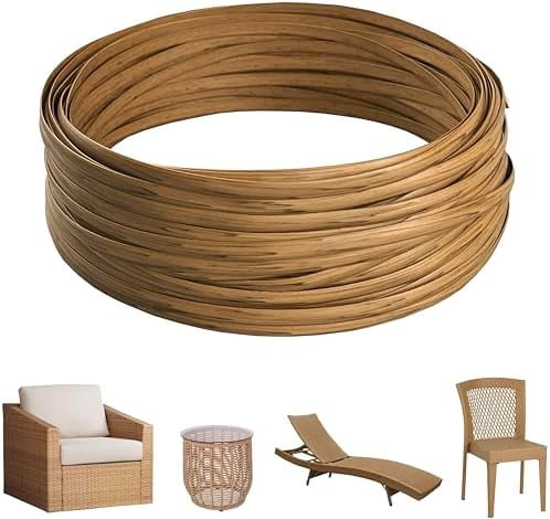 130 Ft Wicker Repair Supplies, Wicker Repair Kit, Plastic Rattan ...