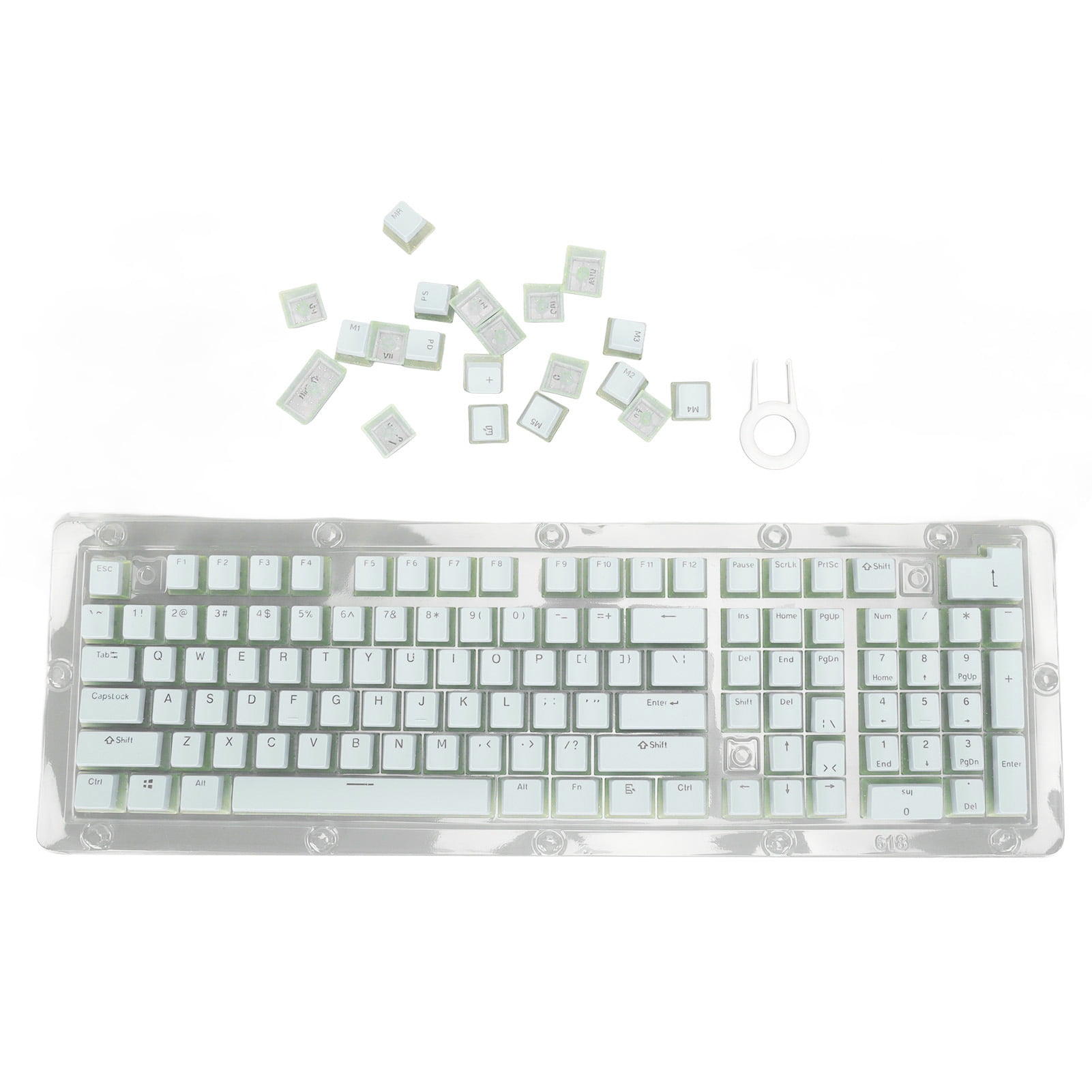 130-Key Ergonomic Set for DIY Mechanical Keyboards - OEM Height, Blue ...