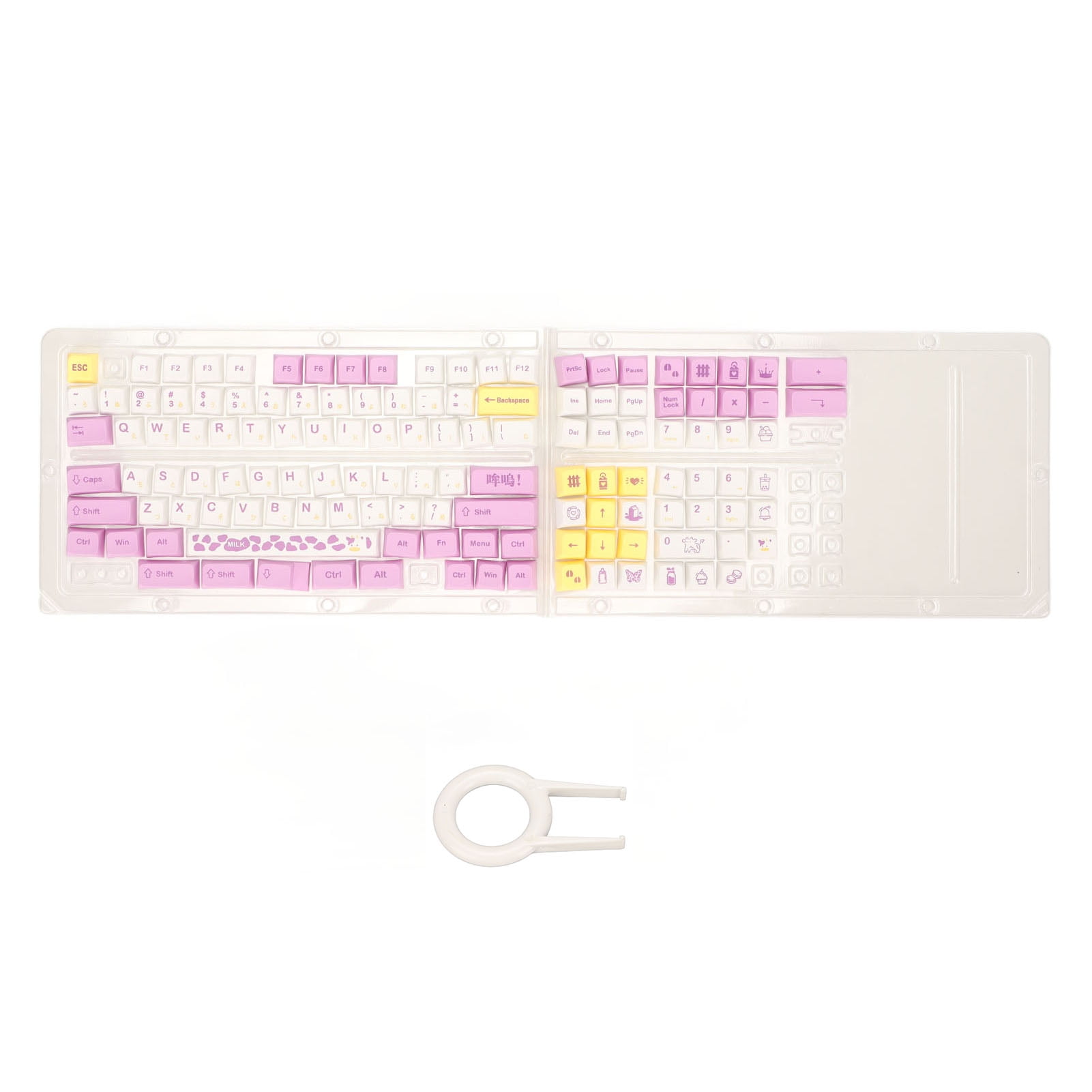 130 Keys Keycap XDA Heat Sublimation Clear Handwriting PBT Keycap Set ...