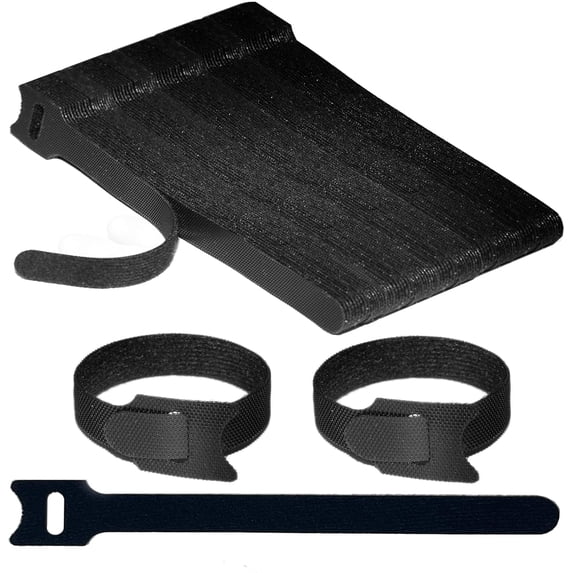 130 PCS Reusable Cable Ties 6 Inch Hook & Loop Management Straps ...