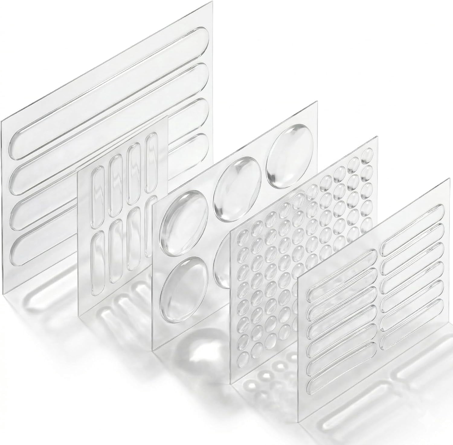 130 Pcs Clear Cabinet Door Bumpers, Sound Dampening Rubber Feet for ...