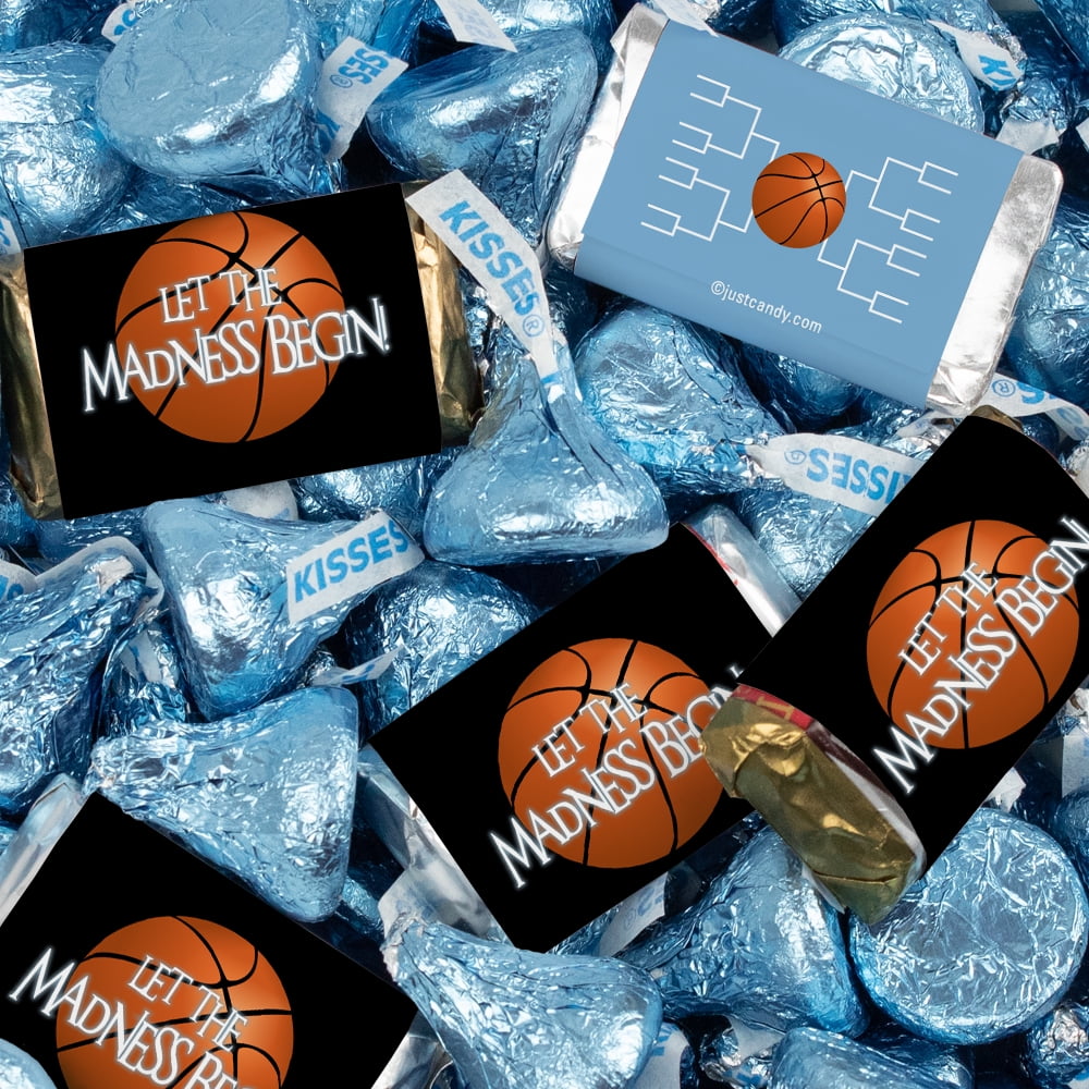 130 Pcs Light Blue Basketball Party Candy Favors Chocolate Mix Let the ...