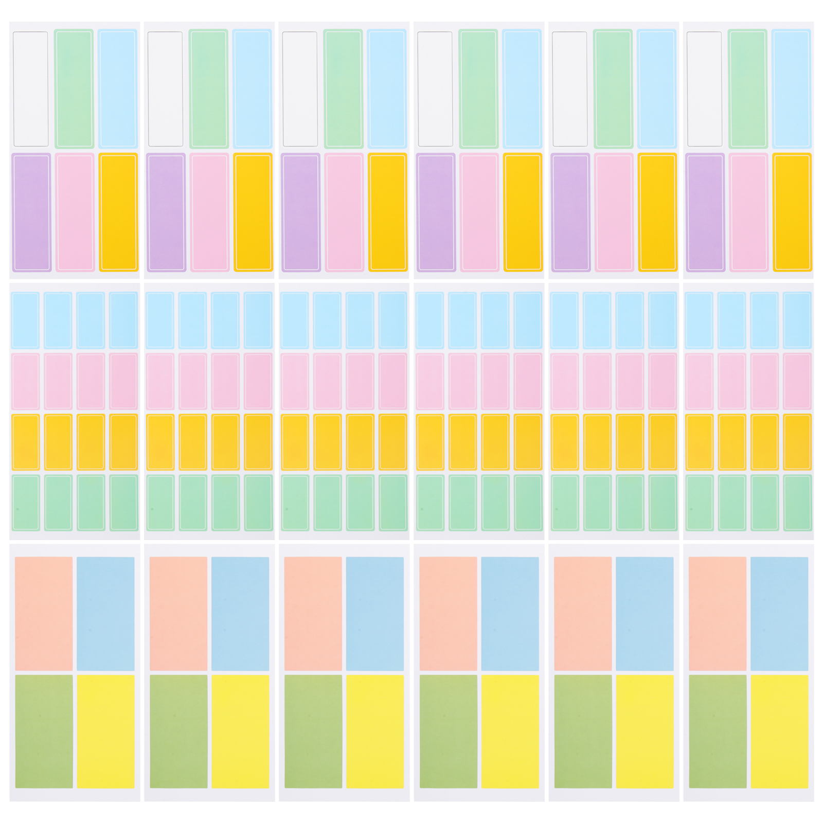130 Pcs Sticky Notes Labels for Name Stickers Tabs Aesthetic Supplies ...