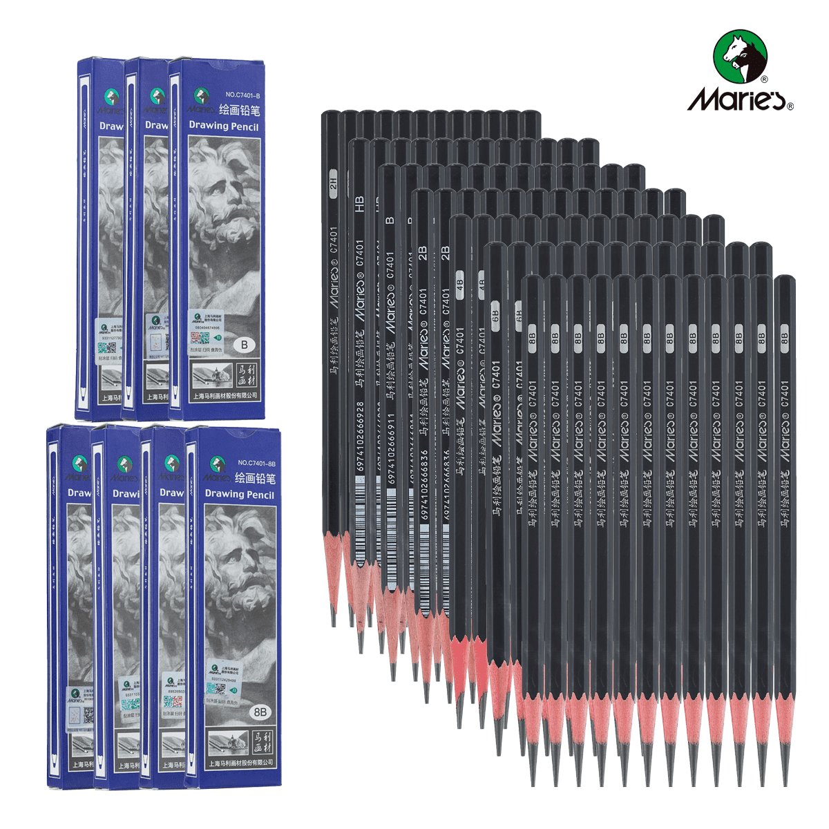 130-Piece Drawing Pencil Set - Art Supplies for Artists, Sketching ...