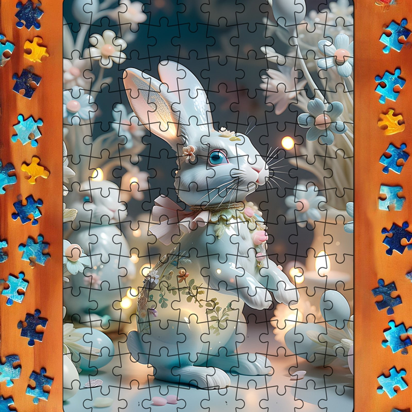 130 Piece Easter Puzzle Set Easter Bunny Puzzle Educational Puzzles For ...