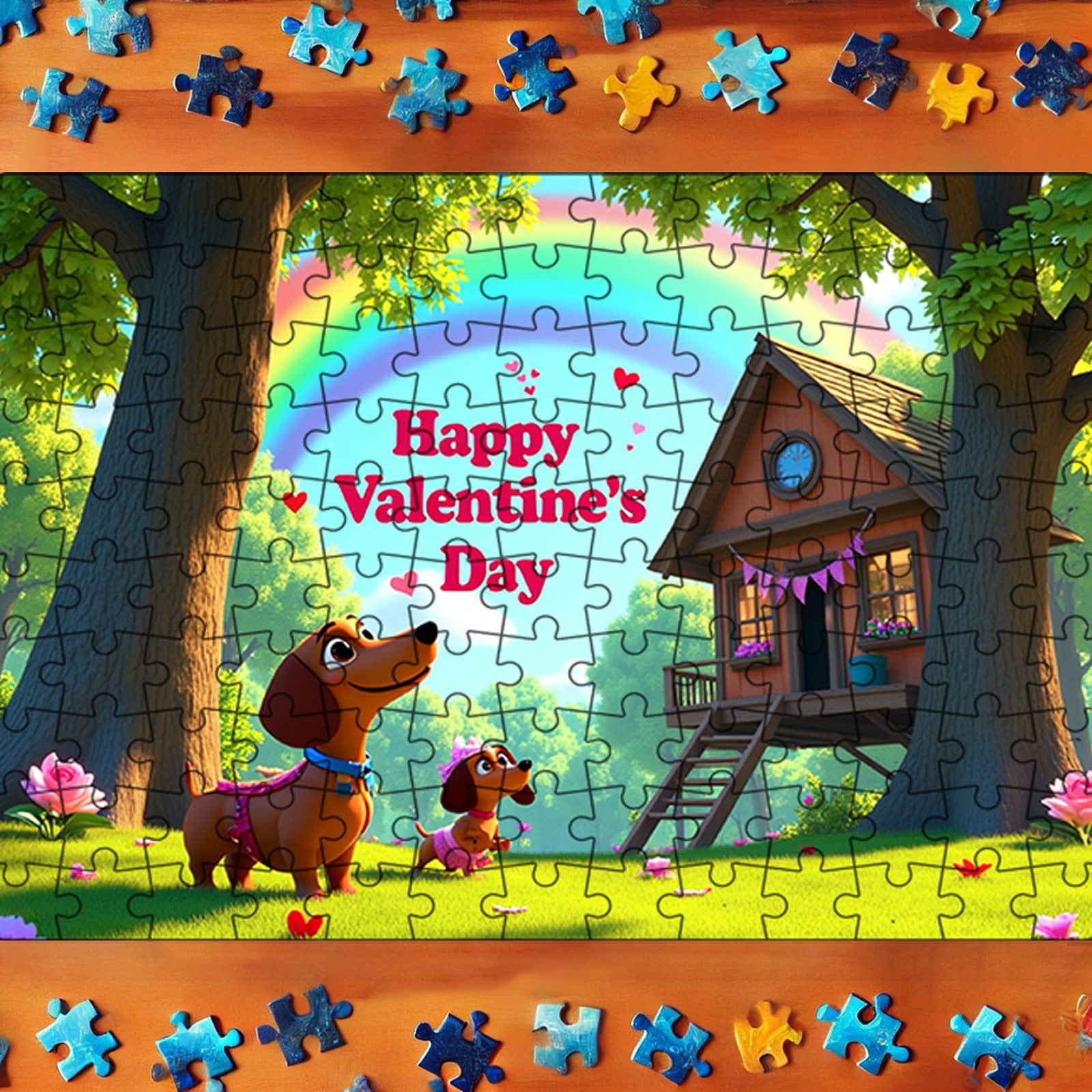 130 Piece Valentine's Day Theme Puzzle Set Valentine's Day Puzzle ...