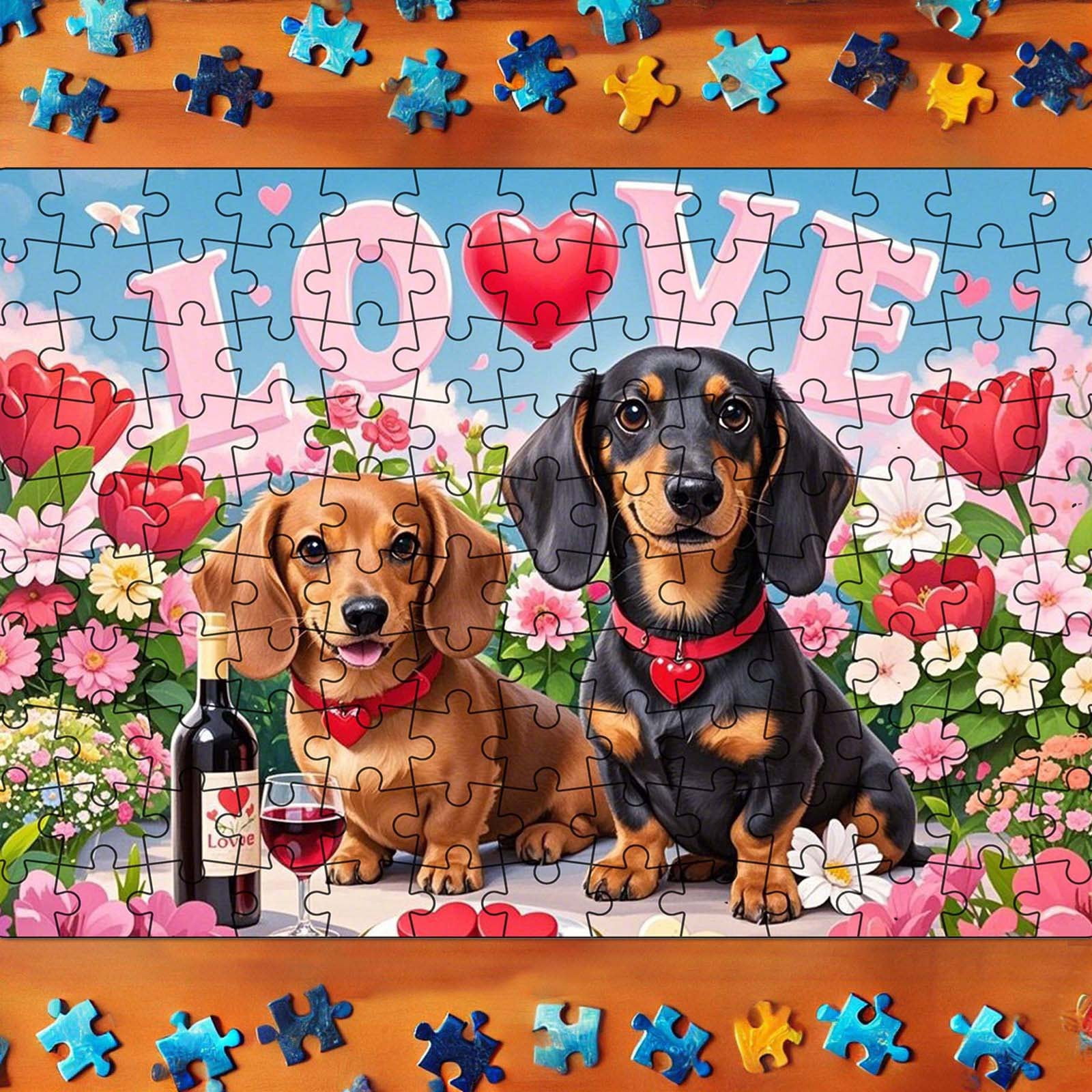 130 Piece Valentine's Day Themed Puzzle Set for Couples and Children ...