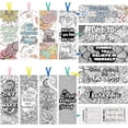 130 Pieces Inspirational Bookmarks for Kids, DIY Coloring Bookmarks ...