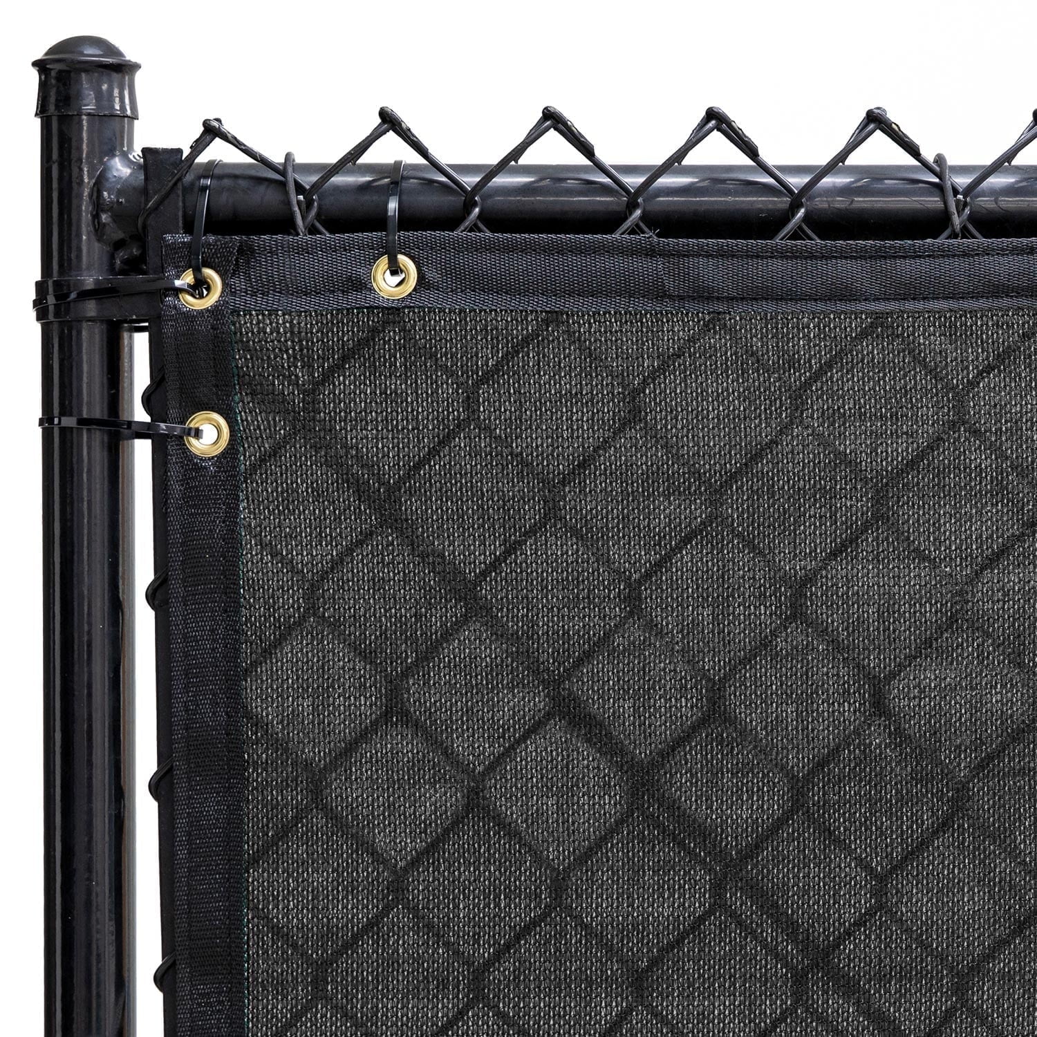 130 Series - Temporary Fence Screen - Black - 6' Tall (5'-8") - 85% ...