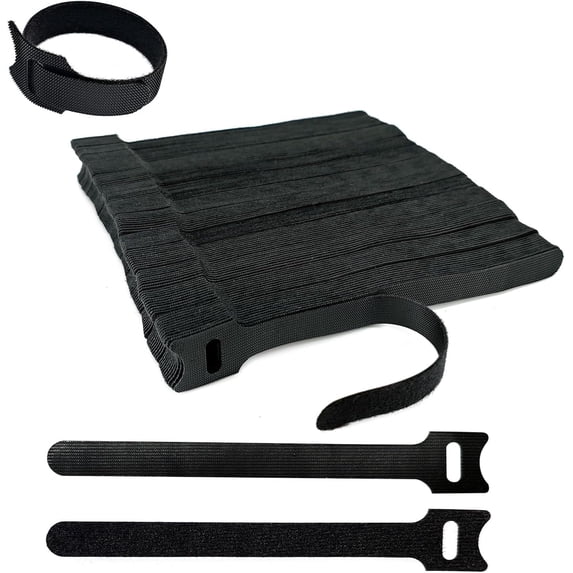 130 pack reusable cable management strap, 6-inch self-adhesive magic ...
