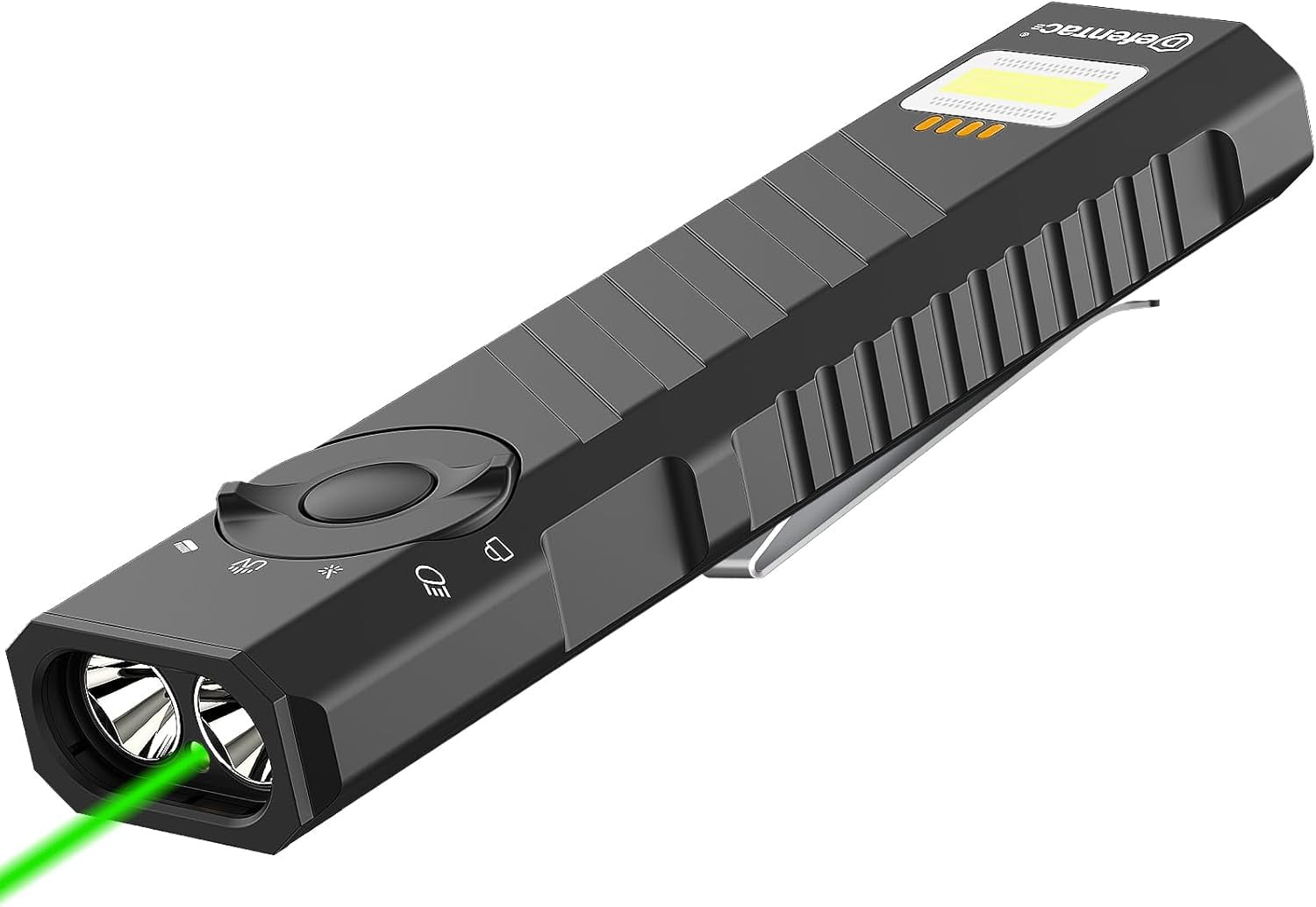 1300 Lumens EDC Flashlight with Beam, Purple , Utility and Caution ...