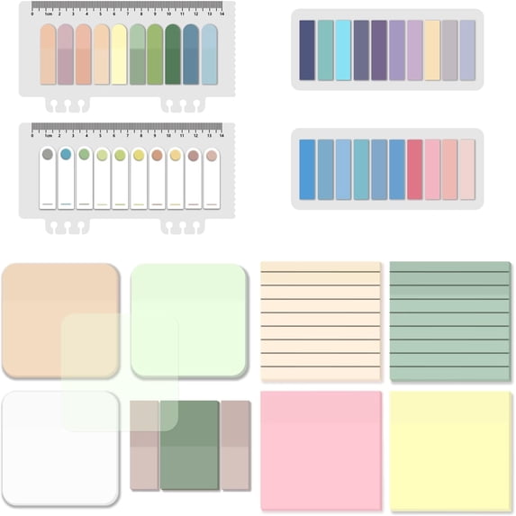 1300 Sheets Pastel Transparent Sticky Notes, Clear Waterproof 3 x 3 ...