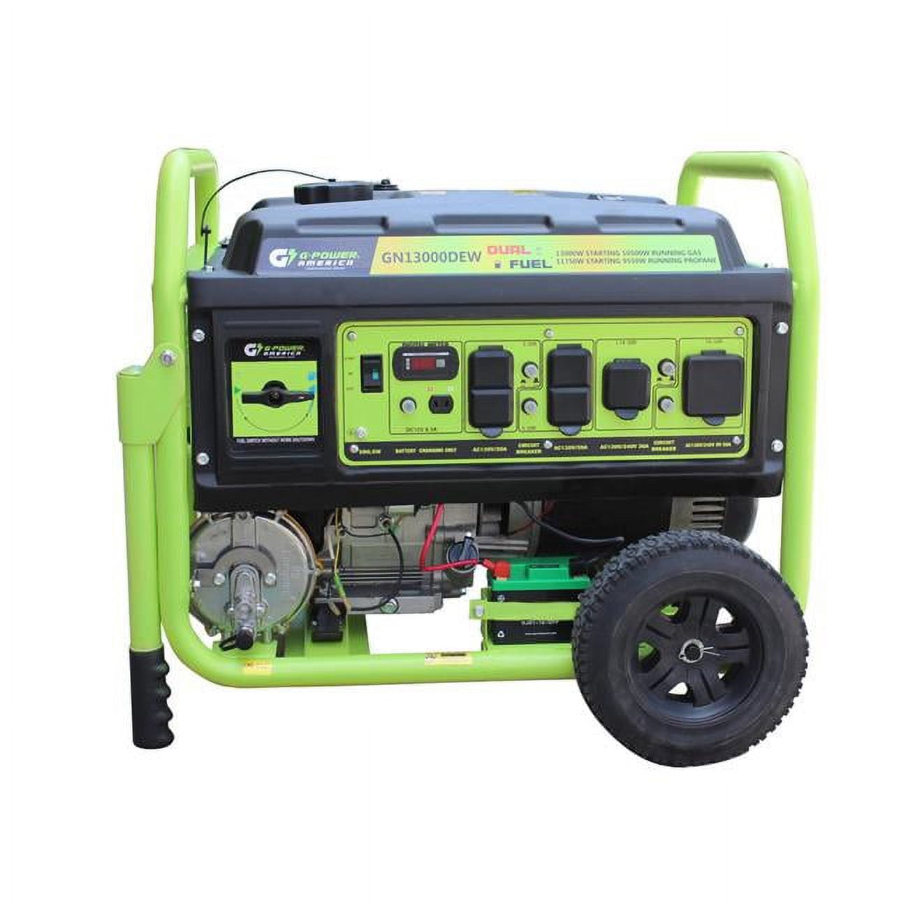 13000-11750W Dual Fuel Gas & Propane Powered Portable Generator with ...