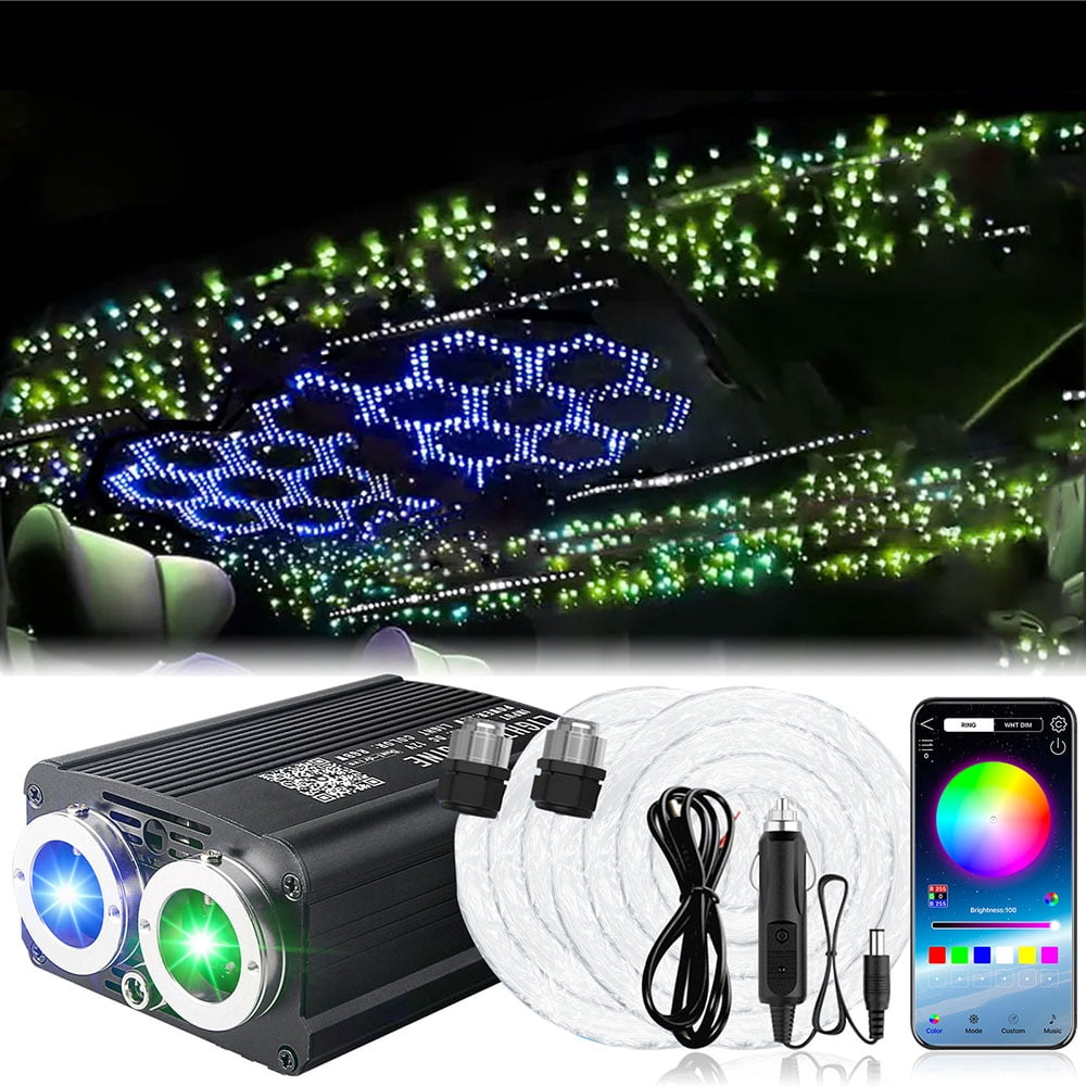 1300PCS*0.03in*12.5ft Dual Color Twinkle+Shooting Star All-in-one Fiber ...
