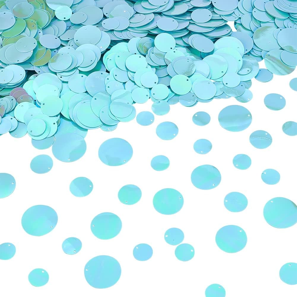 1300Pcs 4 Sizes Loose Sequins Flat Round Sequin Paillettes 15mm 20mm ...