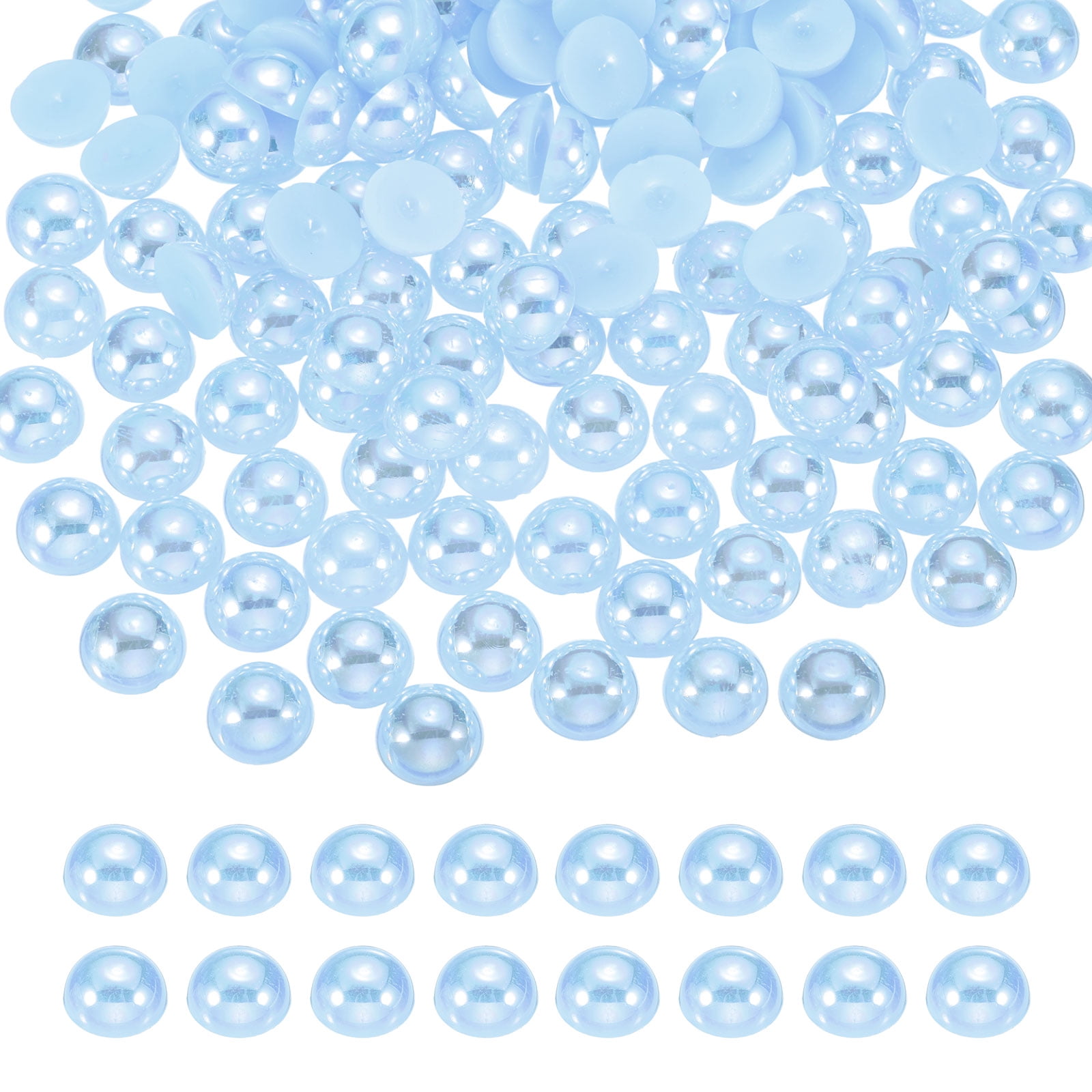 1300Pcs Half Pearl, 6mm Plastic Half Flatback Imitation Pearls Cabochon ...