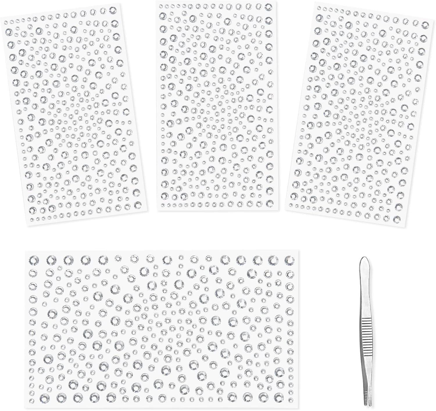 1300Pcs Self Adhesive Bling Rhinestone Stickers - Acrylic Crystal Gems ...