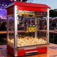 1300W Commercial Popcorn Machine , Large Popcorn Machine with Warming ...