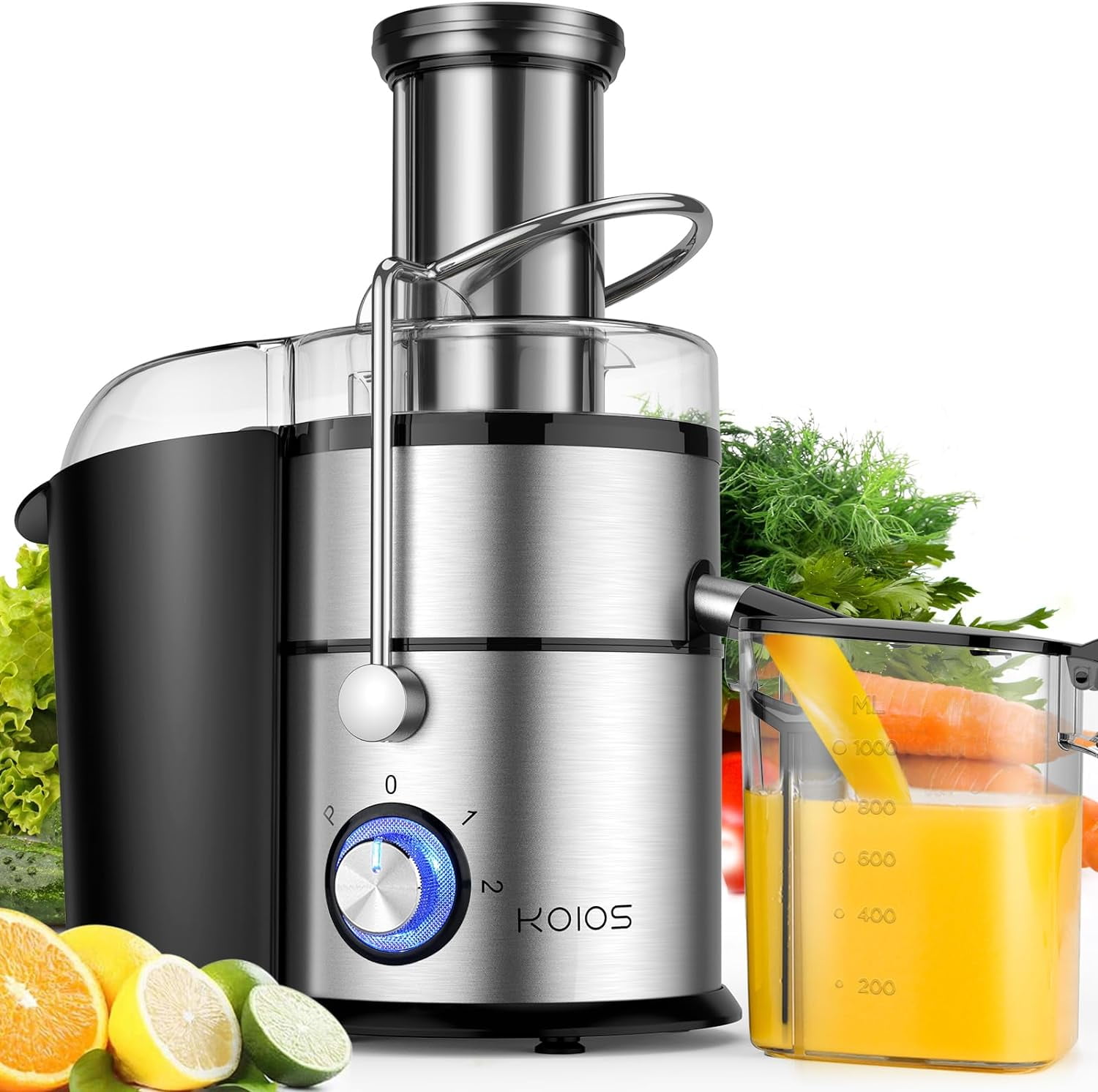 1300W KOIOS Centrifugal Juicer Machines, Juice Extractor with Extra ...