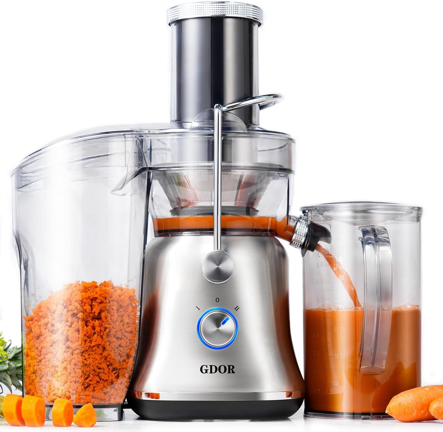 1300W Powerful Juicer with Larger 3.4" Feed Chute, Titanium Enhanced ...