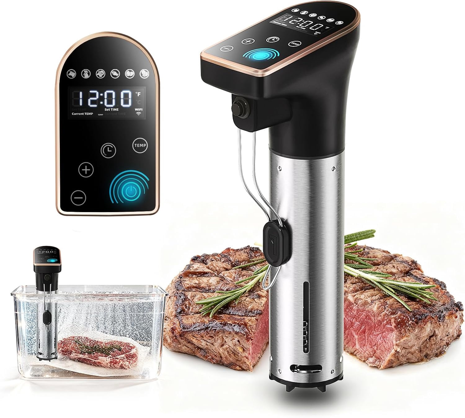 1300W Sous Vide Precision Cooker Machines, IPX7 Full Waterproof ...