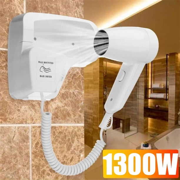 1300W Wall-Mounted Hair Dryer Hotel Negative Ion Blower Strong Wind ...
