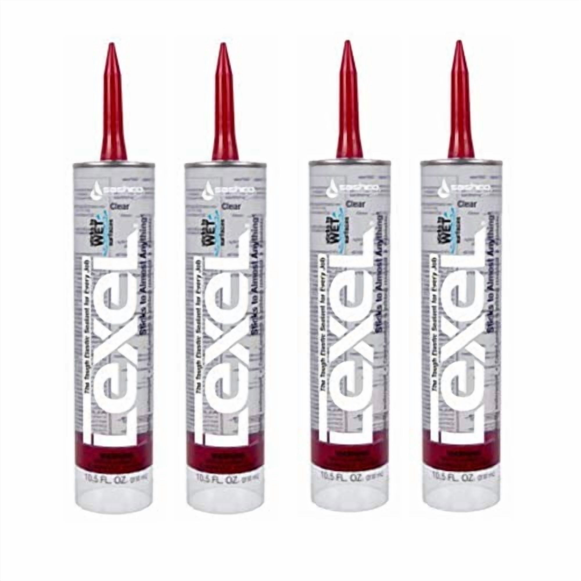 13010 10.5ozSealants Clear Lexel Adhesive Caulk, 10.5-Ounce - 4 Pack ...