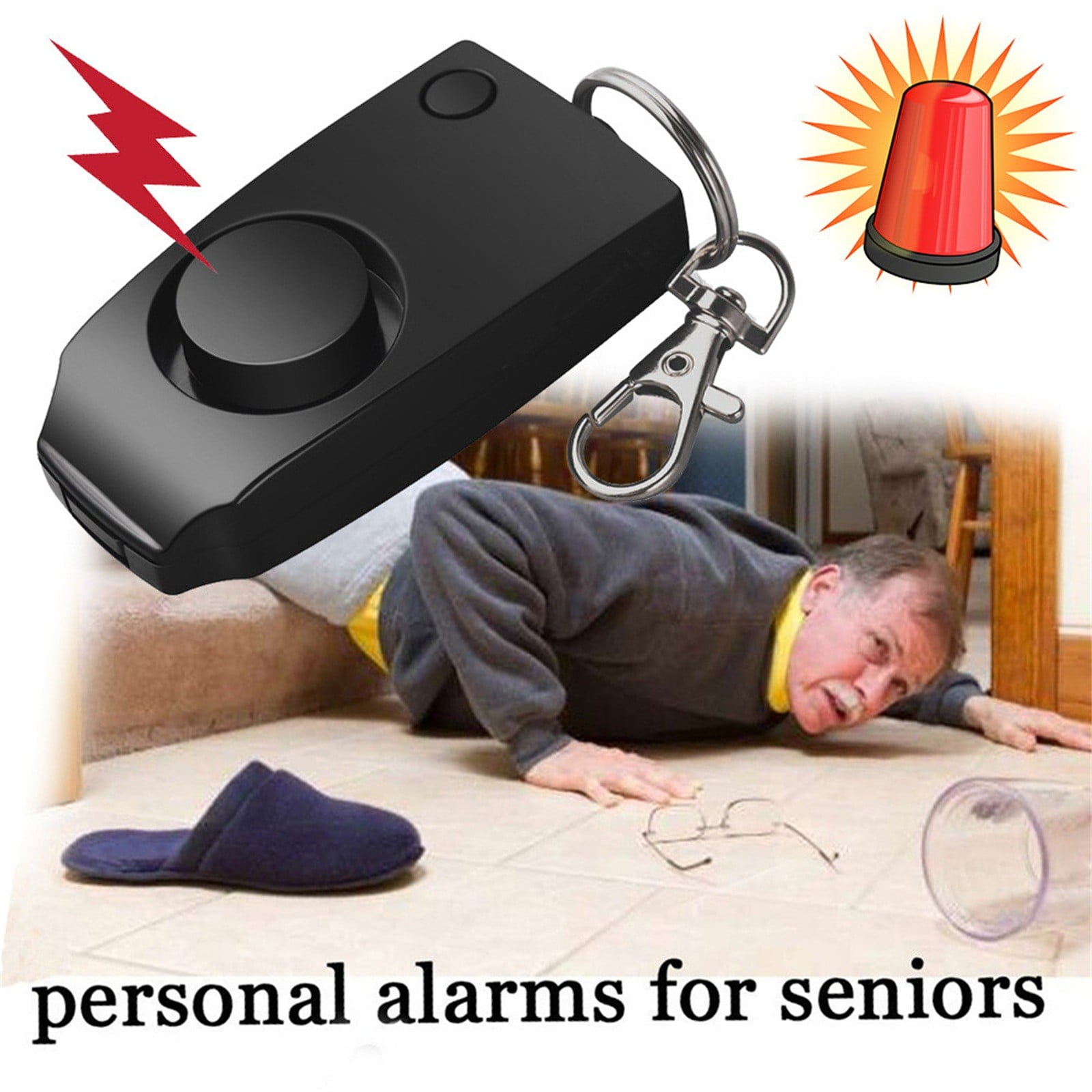 130Db Loud Emergency Alarm With Push Button & Hidden Off Button, Built ...