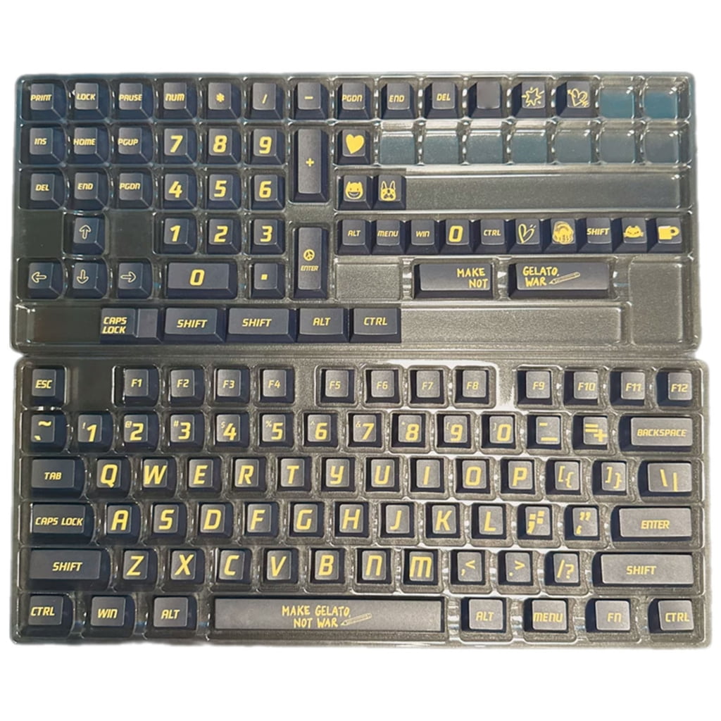 130PCS Ergonomic Keycaps 130Keys Thick PBT Keycap Set for Gamers ...