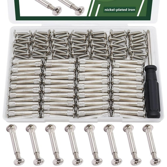 130PCS M4 Furniture Joint Connector Bolt & Cap Nut Kit, Furniture Screw ...