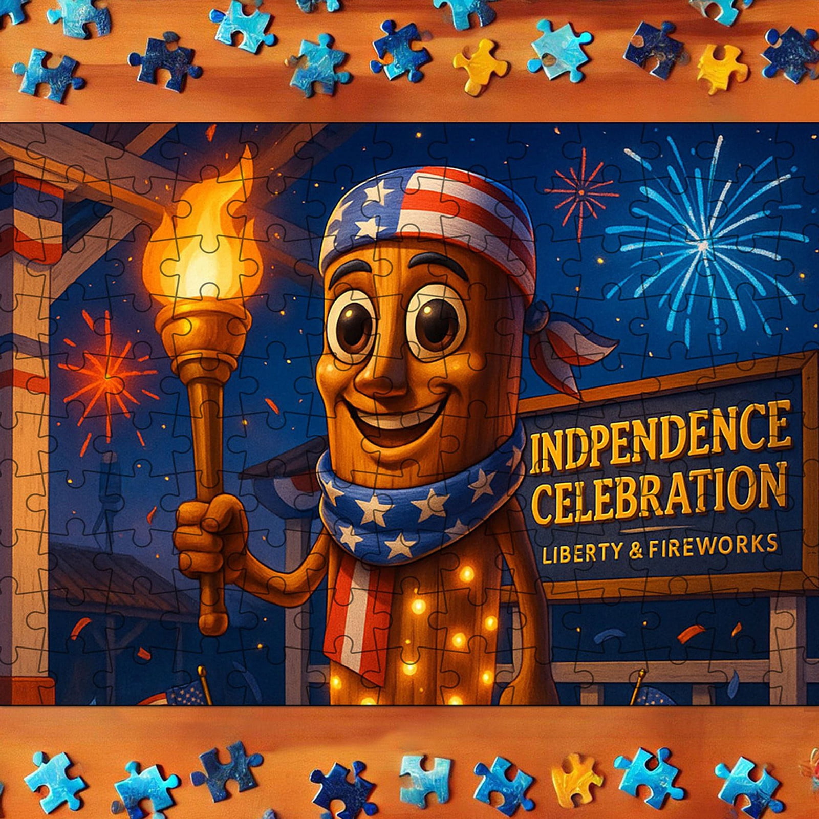 130Pcs Italian Brainrot Games Patriotic Puzzles - 4th of July ...