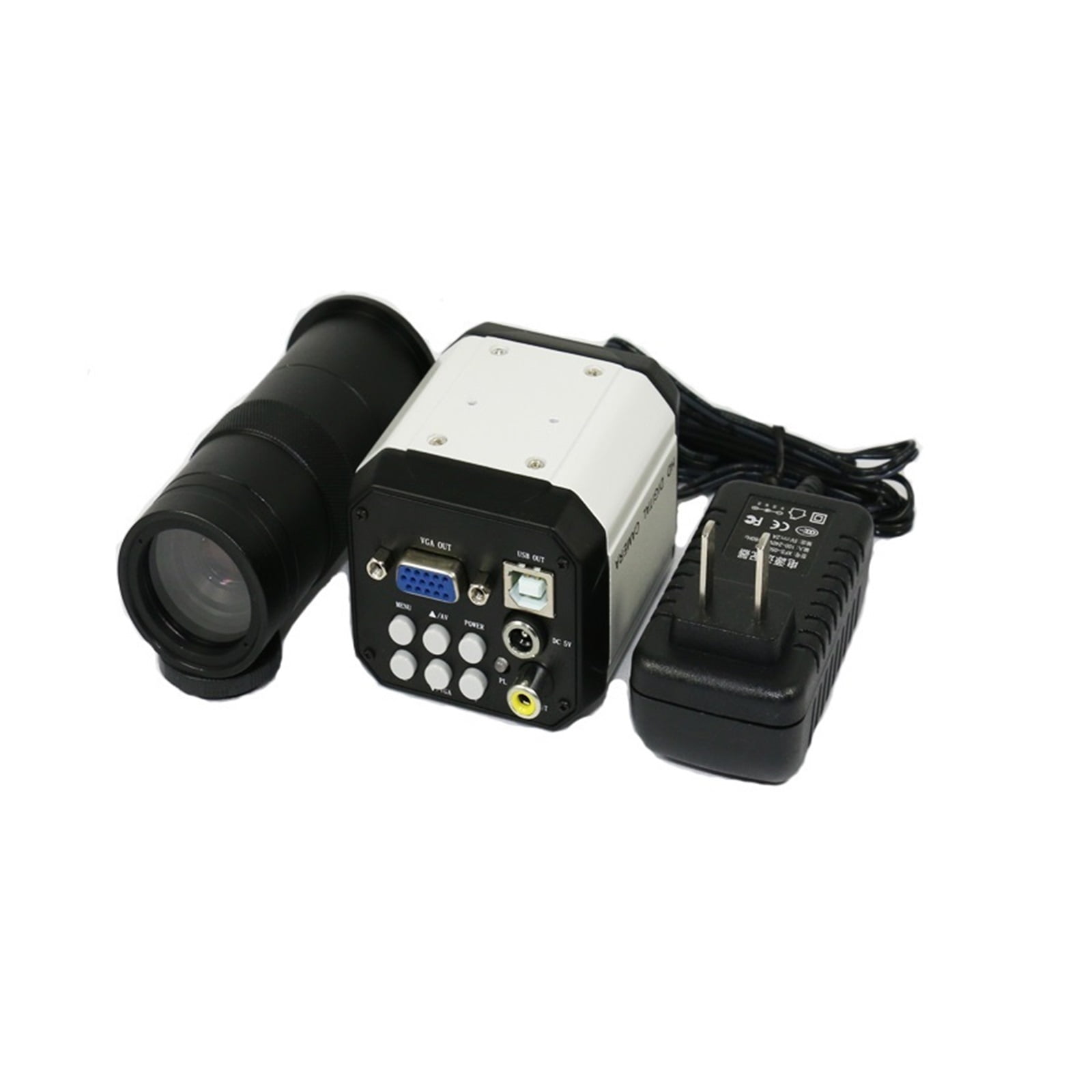 130X Lens Zoom Magnifier Digital Microscope Camera VGA USB CVBS TV ...