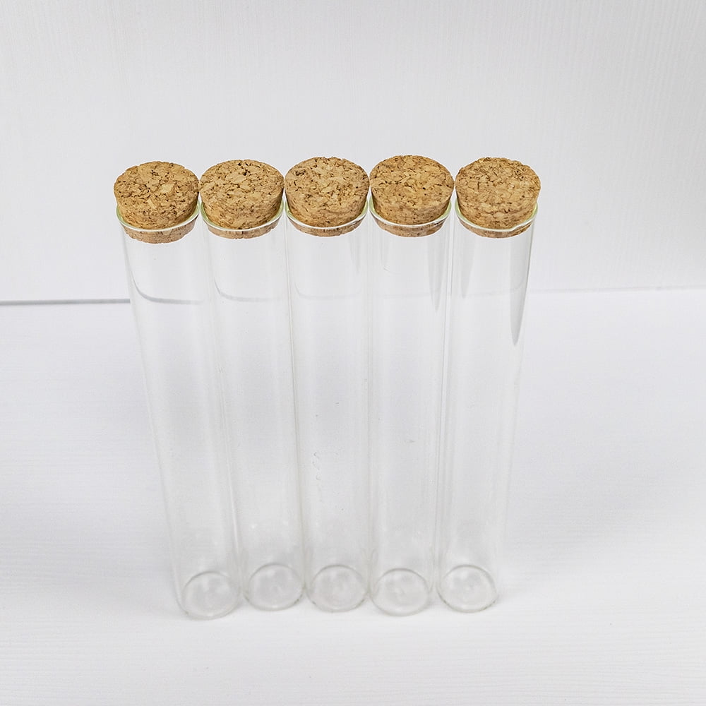 130ml Empty Glass Bottle with Cork Stopper Transparent Test Tube Glass ...