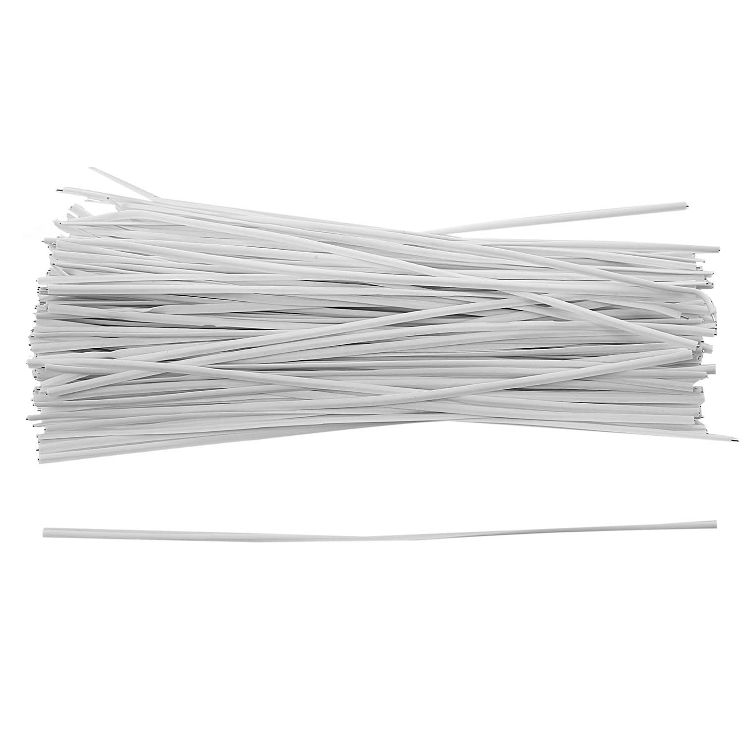 130pcs Cable Organizer Binding Packaging Wire Twist Ties White 150x2 ...